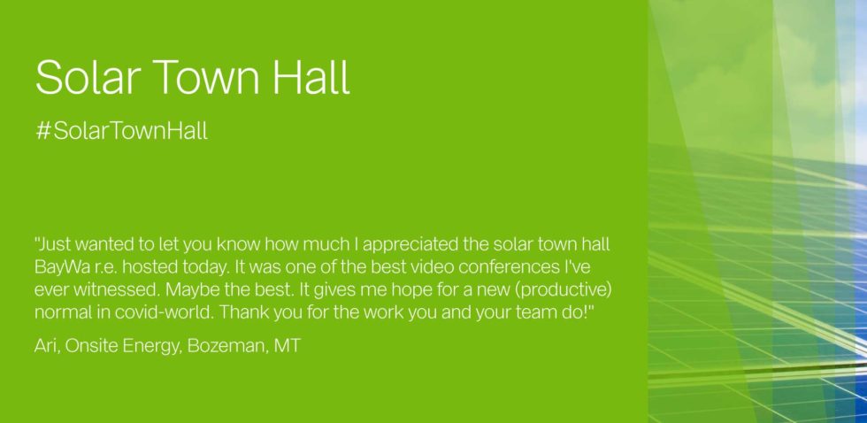 BayWa r.e. Solar Town Halls - BayWa r.e. Solar Systems